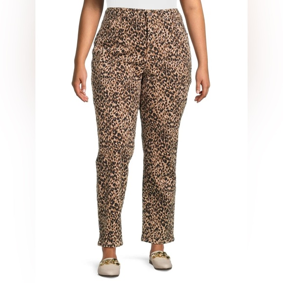 Terra & Sky | Jeans | Terra Sky Womens 2w Animal Print Jeans | Poshmark